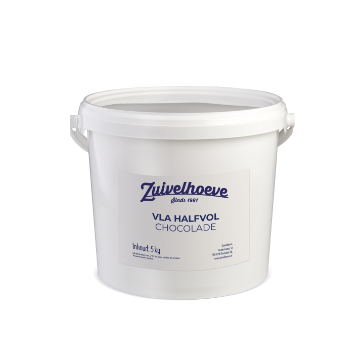 Vla Halfvol Chocolade 5kg | Zuivelhoeve